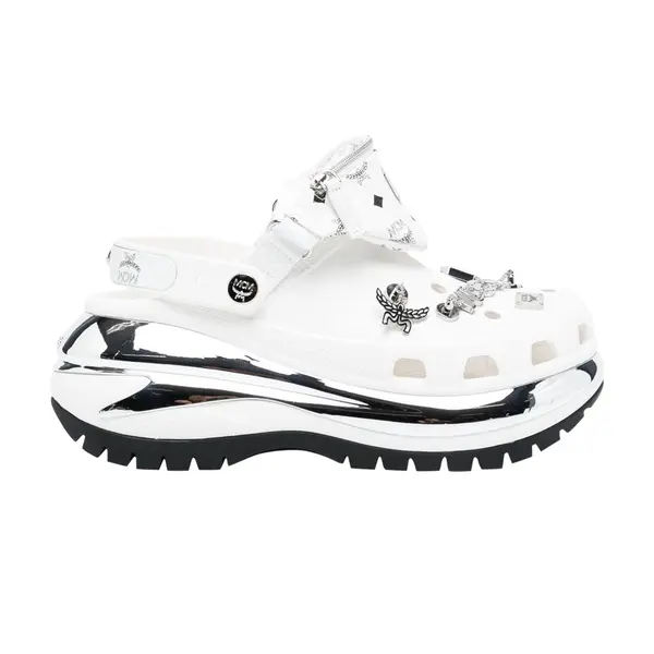 CROCS Mcm X Mega Crush Clog With Belt Bag And Bracelet - White
