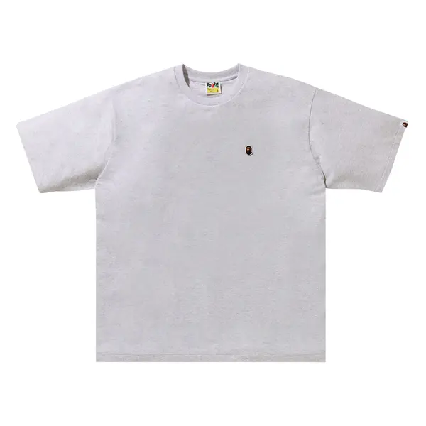 A BATHING APE Ape Head One Point Tee - Grey