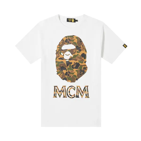 A BATHING APE X Mcm Ape Head Tee - White