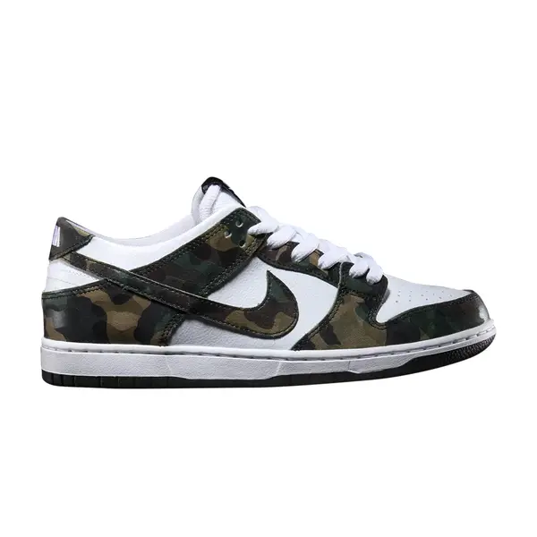 Nike Dunk Low Pro Camo Sneakers - White