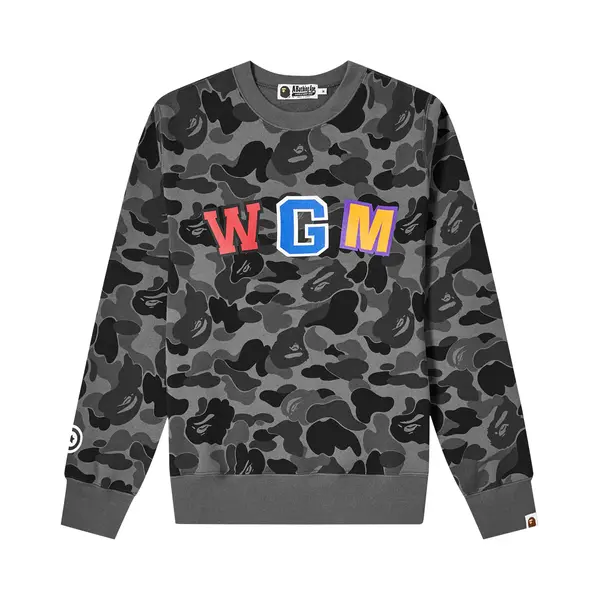 A BATHING APE Abc Shark Crewneck - Black