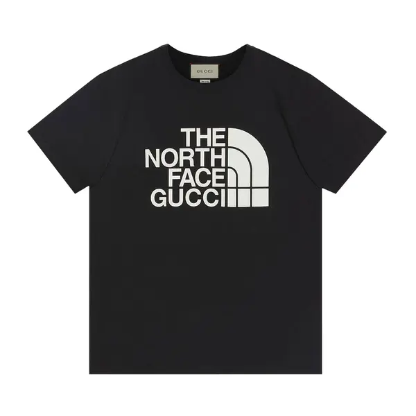 The North Face X Gucci Cotton T-Shirt In Black | Editorialist