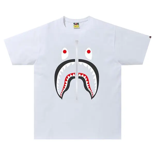 A BATHING APE Shark Tee - White