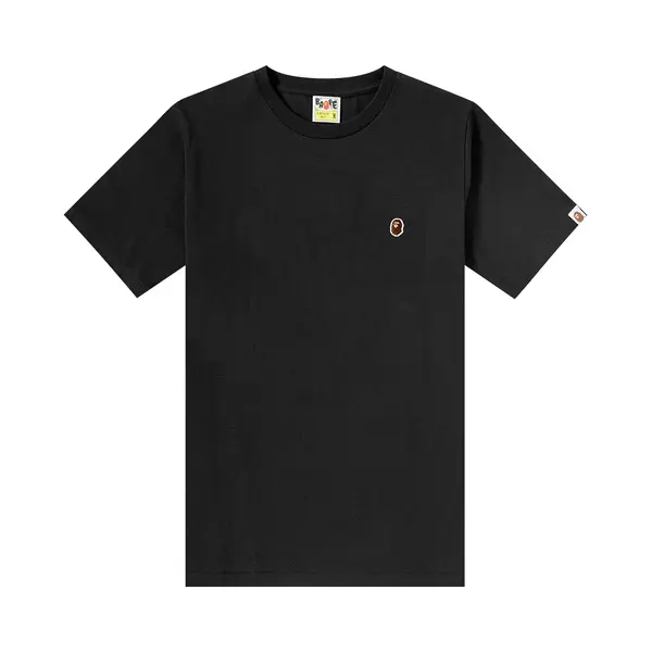 A BATHING APE Ape Head One Point Tee - Black
