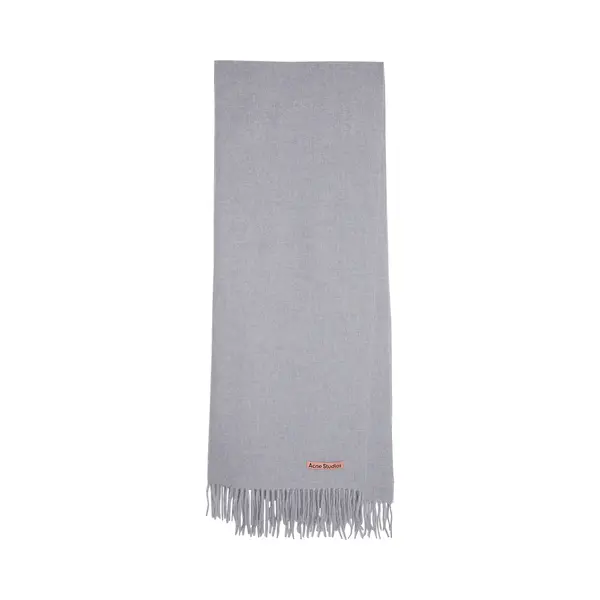 Acne Studios Fringe Wool Scarf 'powder Melange - Blue