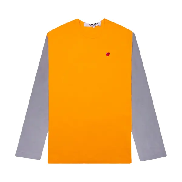 Play Comme Des Garcon Bi-color T-shirt - Yellow