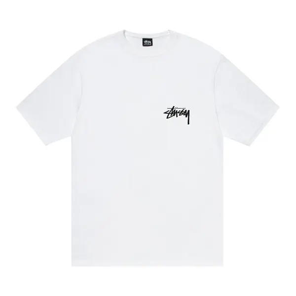 StÜssy Burning Stock Tee - White