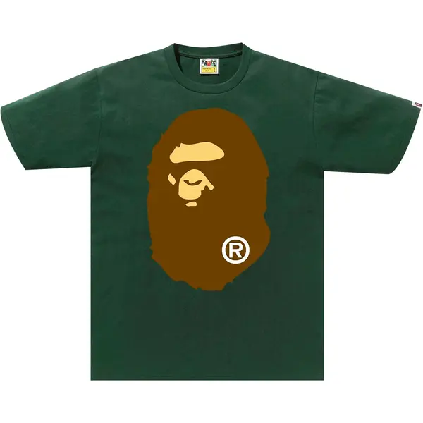 A BATHING APE Big Ape Head Tee - Green