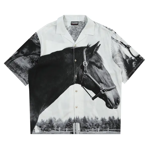 PLEASURES Horses Button Down