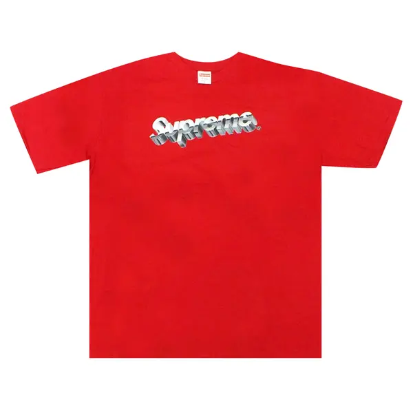 Supreme Chrome Logo Tee - Red