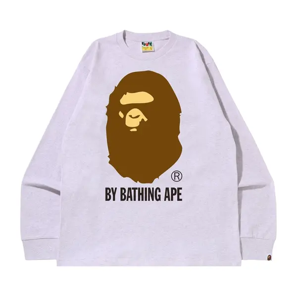 A BATHING APE By Bathing Ape Long-sleeve Tee - Grey