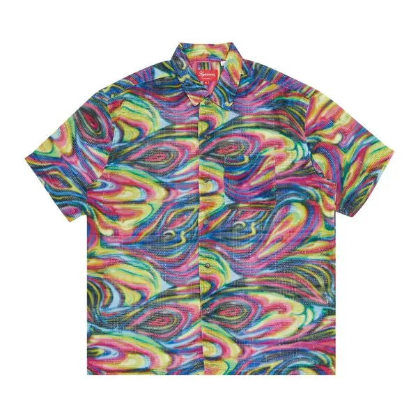 Supreme Mesh Stripe Short-sleeve Shirt