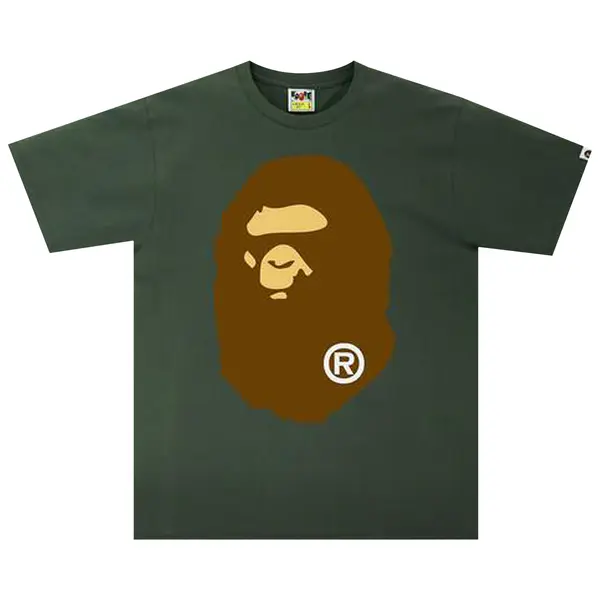 A BATHING APE Big Ape Head Tee - Green