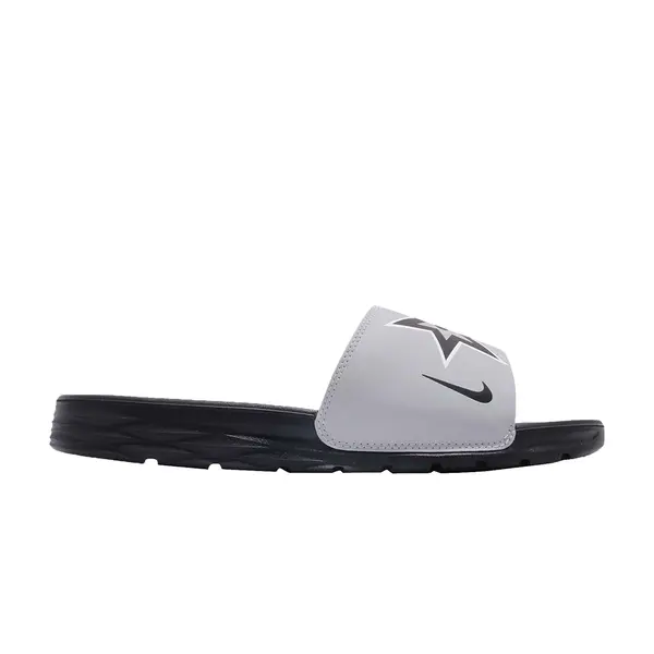 Nike Nba X Benassi Solarsoft 'spurs' Slides - Grey