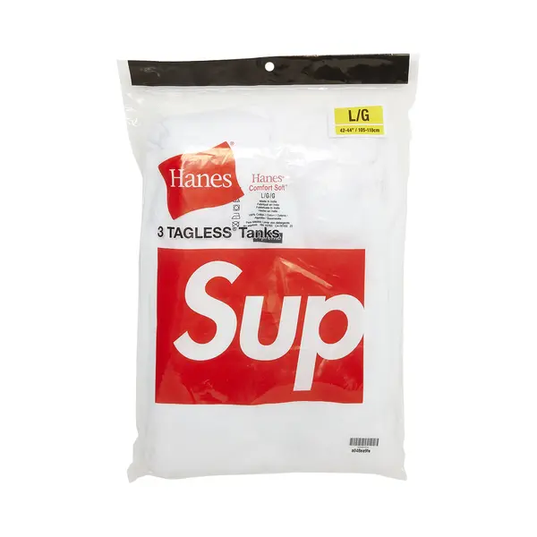Supreme X Hanes Tagless Tank Tops - White