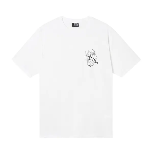 StÜssy Fire Dice Tee - White