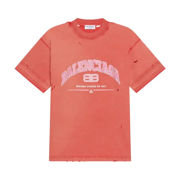 Balenciaga Medium Fit T-shirt 'cardigen /orange/white - Red