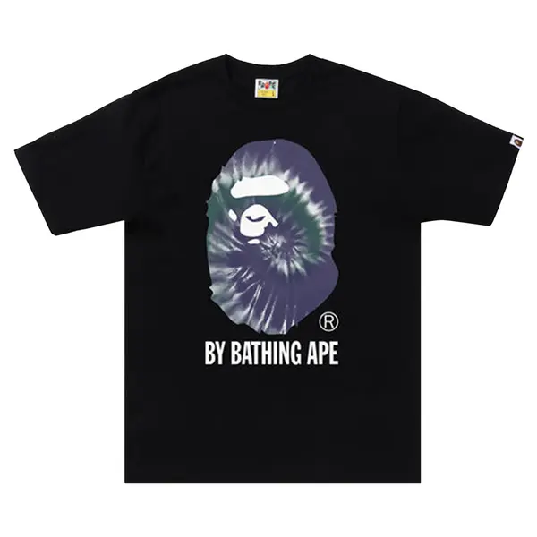 A BATHING APE Tie Dye Bathing Ape Tee /purple - Black