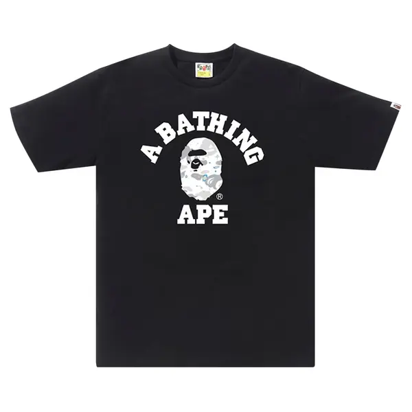 A BATHING APE Space Camo College T-shirt - Black