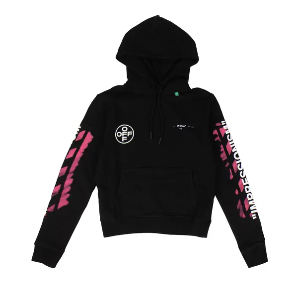 Off-White Stencil Arrow Hooded Sweatshirt - Black