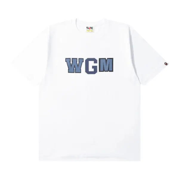 A BATHING APE Color Camo Wgm Milo Shark Tee - White