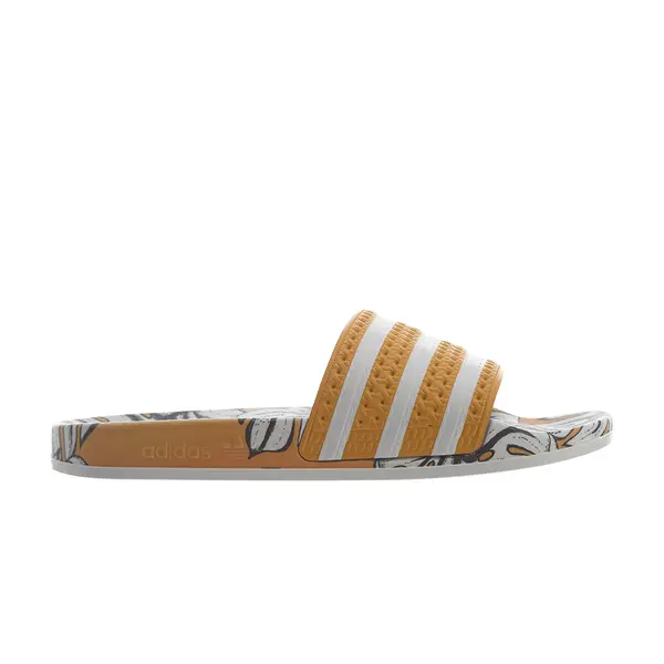 Adidas Originals Adidas X Farm Adilette Slider Sandals In Tropical