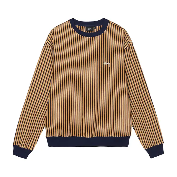 StÜssy Vertical Striped Long-sleeve 'navy