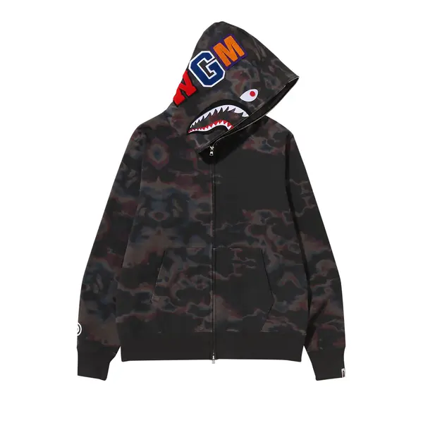 A BATHING APE Thermography Shark Full Zip Hoodie - Black