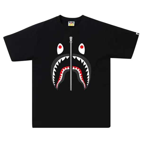 A BATHING APE Shark Tee - Black