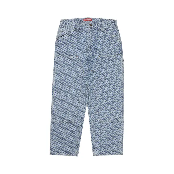 Supreme Monogram Double Knee Painter Pant - Blue