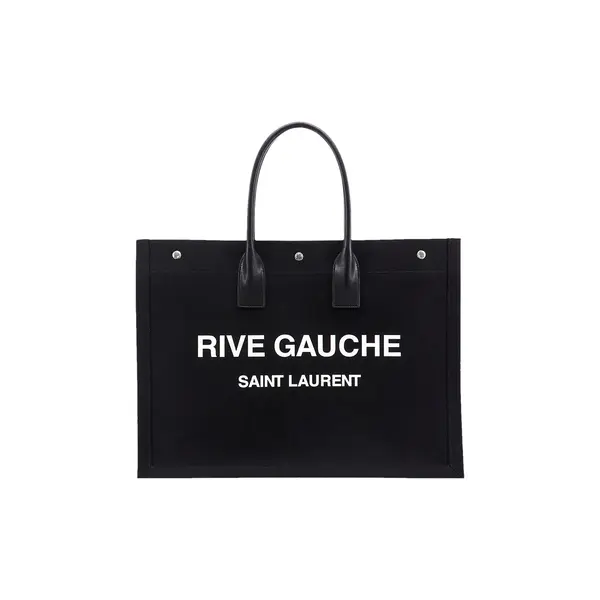 Saint Laurent Rive Gauche Lino Legend Large Tote - Black