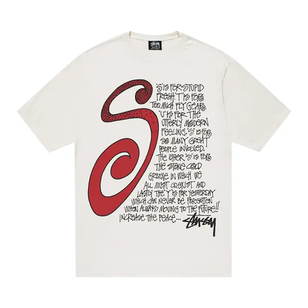 StÜssy S Talk Pigment Dyed Tee 'natural - White