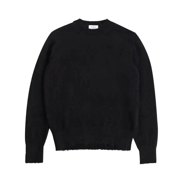 Off-White Mohair Arrow Knit Crewneck - Black