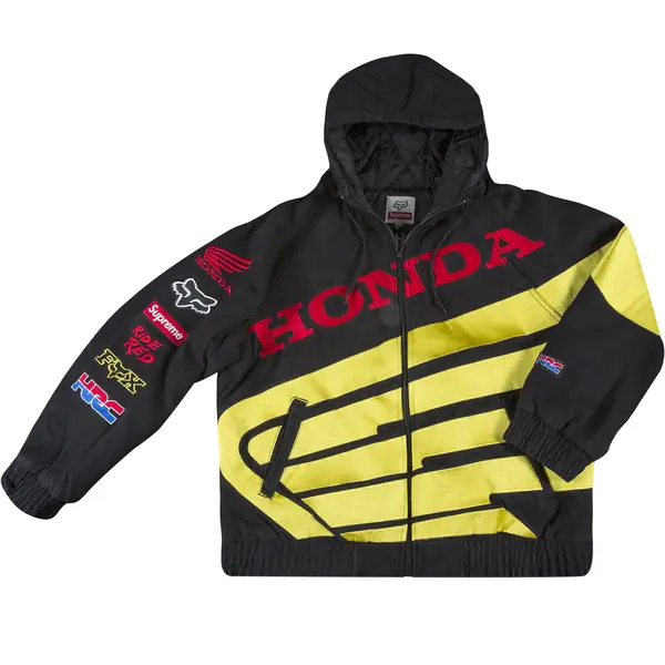 Supreme X Honda Fox Racing Puffy Zip Up Jacket - Black