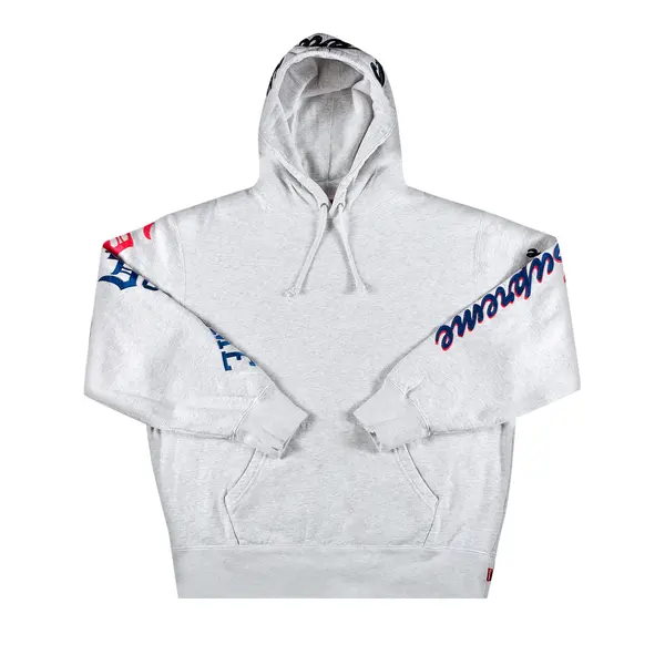 Supreme Multi Logo Hooded Sweatshirt - Grey