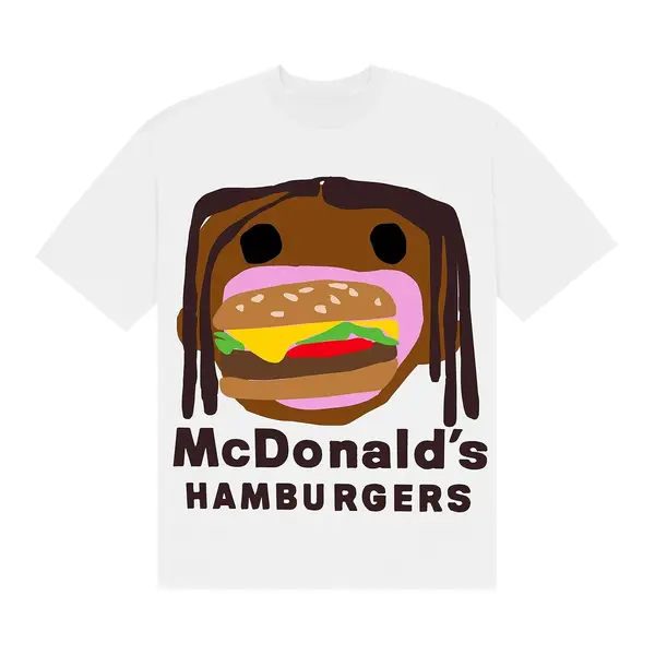 TRAVIS SCOTT X Cactus Plant Flea Market Burger Mouth T-shirt - White