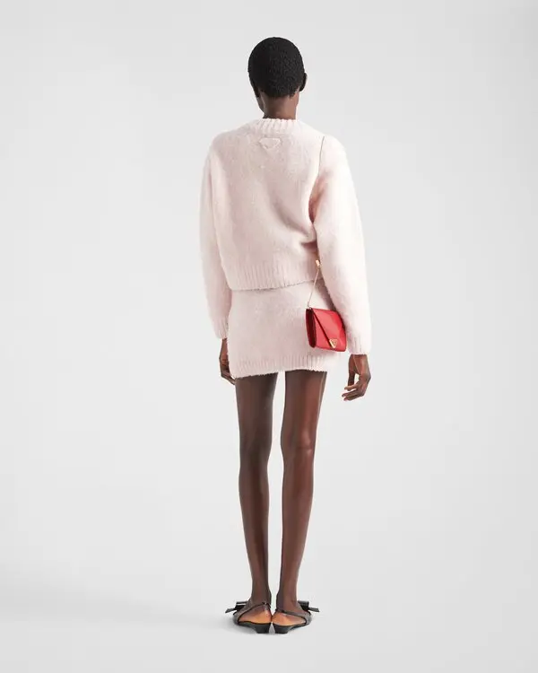 Prada Shetland Wool Miniskirt