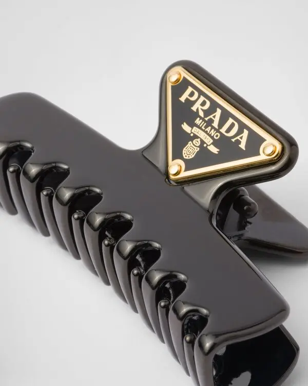 Prada Metal Claw Clip - Black | Editorialist
