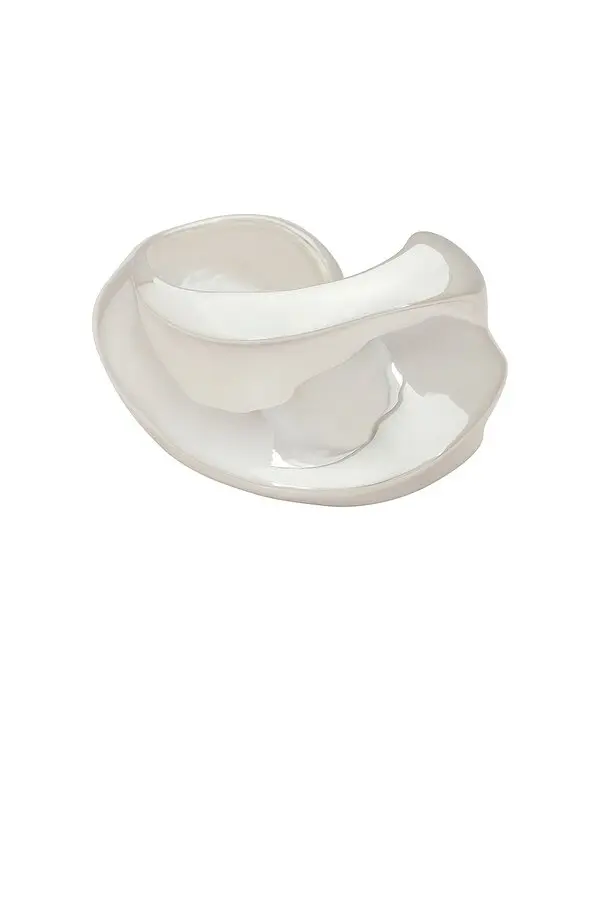 Saint Laurent Twist Cuff - Shiny Silver