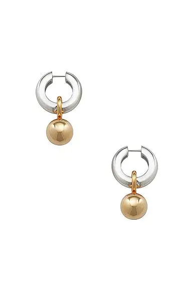 Agmes Sonia Dangle Earrings - Silver & Vermeil Combo