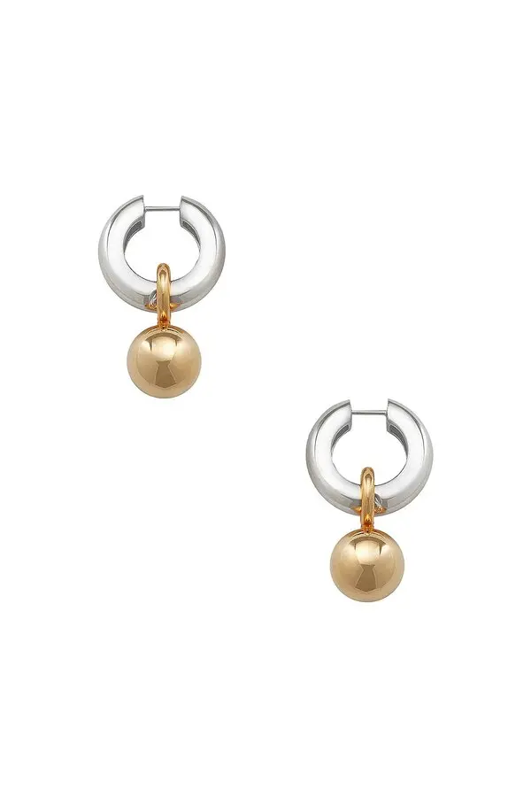 Agmes Sonia Dangle Earrings - Sterling Silver & Gold Vermeil Mix
