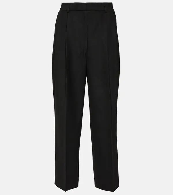 TOTEME High-rise Cropped Straight Pants