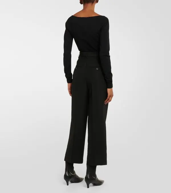 TOTEME High-rise Cropped Straight Pants