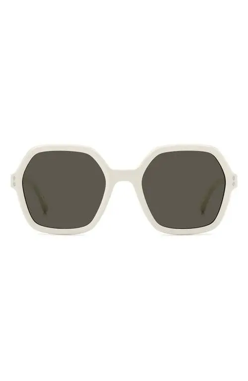 Isabel Marant 55mm Gradient Square Sunglasses - Ivory/grey
