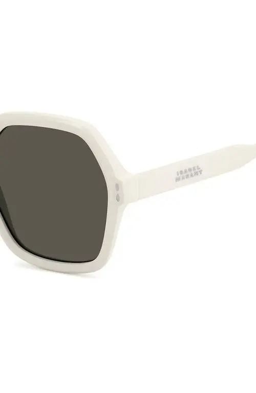 Isabel Marant 55mm Gradient Square Sunglasses - Ivory/grey