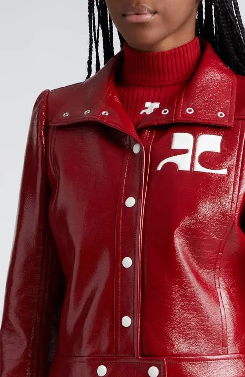 COURREGES Re-edition Vinyl Jacket - Red