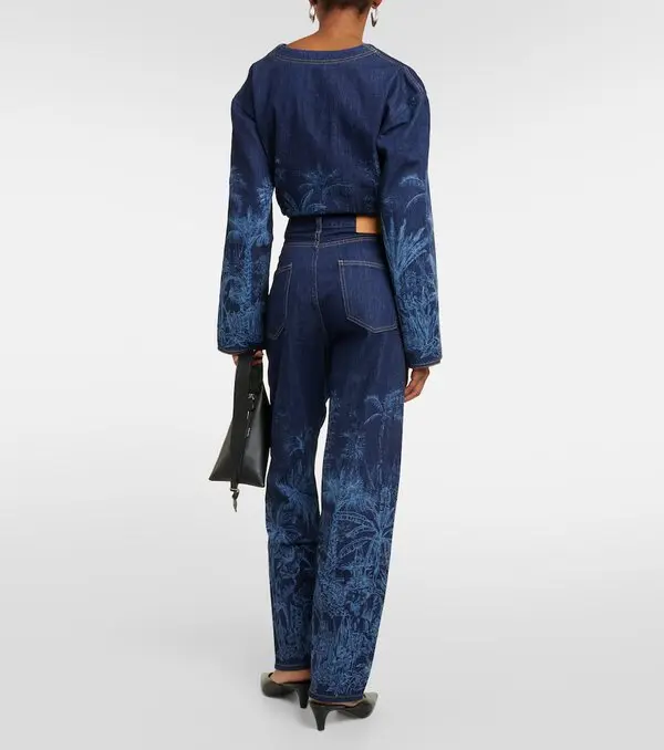 Alanui Jungle Printed High-rise Jeans