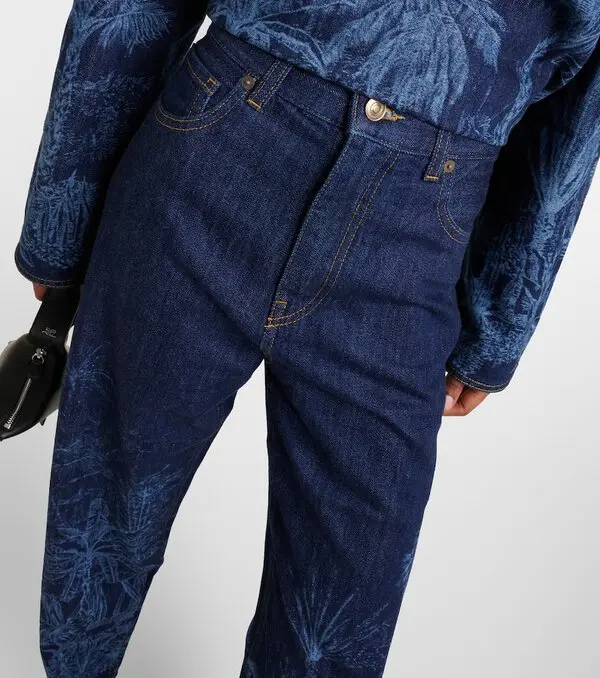 Alanui Jungle Printed High-rise Jeans