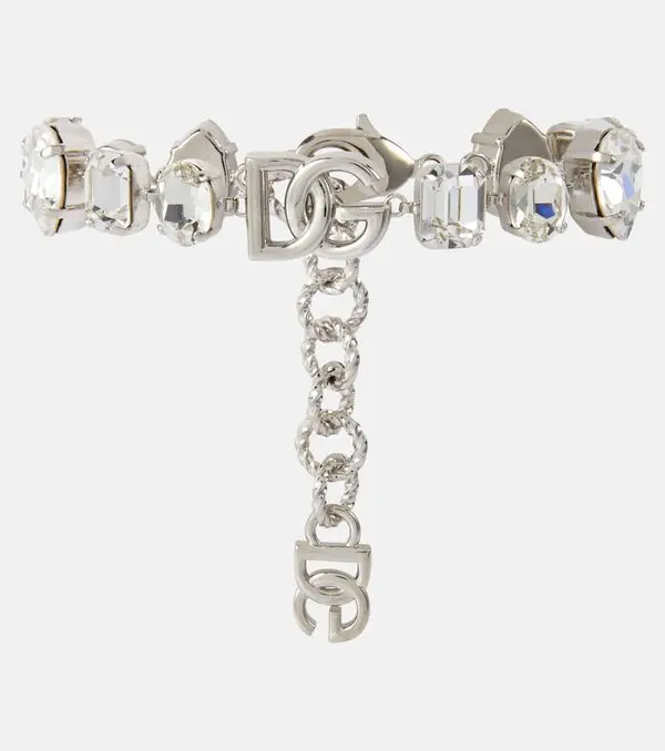 Dolce & Gabbana Dg Crystal-embellished Bracelet - Silver