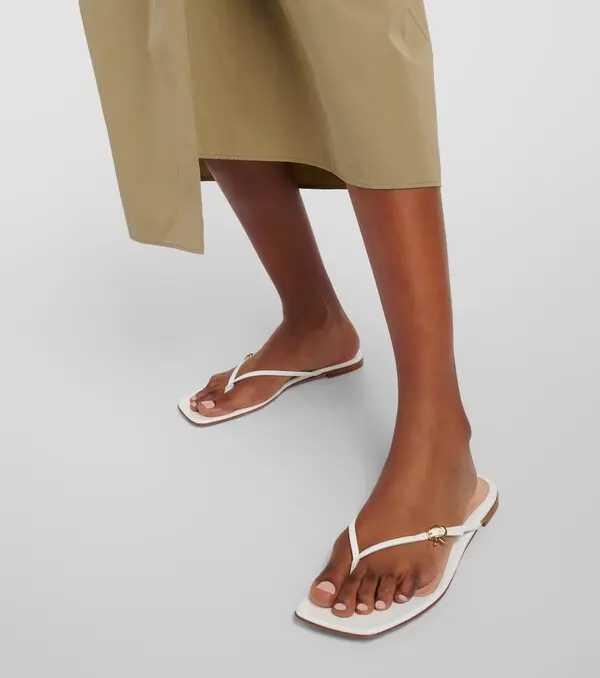 GIANVITO ROSSI Patent Leather Thong Sandals